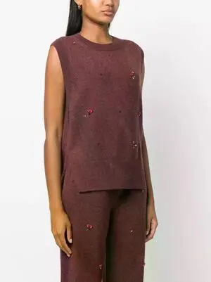 BARRIE Floral-embroidered Cashmere Jumper