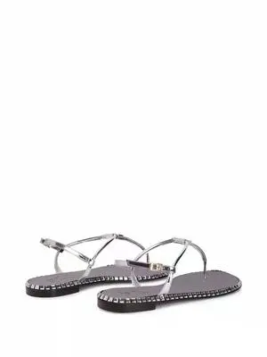 GIUSEPPE ZANOTTI Bellatriks Leather Sandals - Silver