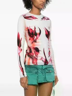 JEAN PAUL GAULTIER Double-layered Printed Top - Neutrals