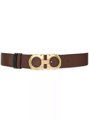 FERRAGAMO Reversible Gancini Belt - Brown