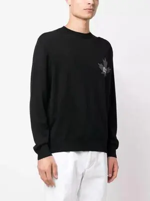 Dsquared2 Maple Leaf-motif Virgin Wool Sweater