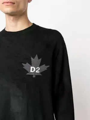 Dsquared2 Maple Leaf-motif Virgin Wool Sweater