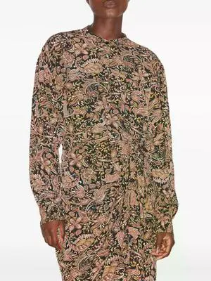MARANT ETOILE Catchell Floral Print Shirt - Black