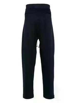 4SDESIGNS Logo-embroidered Inverted-pleat Track Pants
