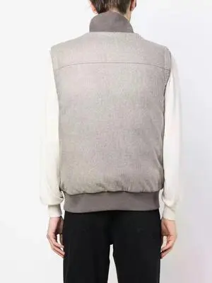 Kiton Feather-down Suede Padded Gilet