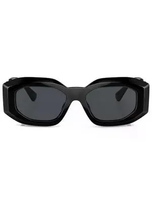 Versace Geometric-frame Tinted Sunglasses - Black