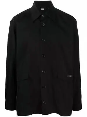 Gcds Logo-patch Cotton Shirt Jacket