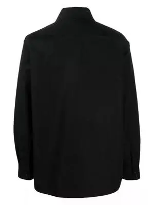 Gcds Logo-patch Cotton Shirt Jacket