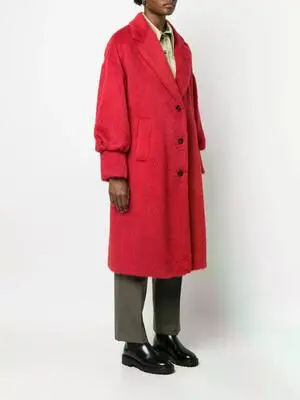 HEVO Alpaca Wool-blend Button-up Coat