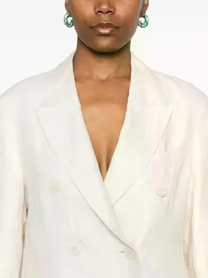 Incotex Linen Double-breasted Blazer
