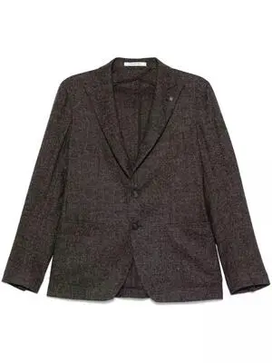 Tagliatore Herringbone-pattern Blazer - Brown