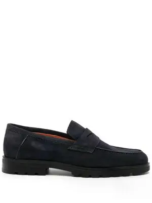 Santoni Almond-toe Penny Loafers
