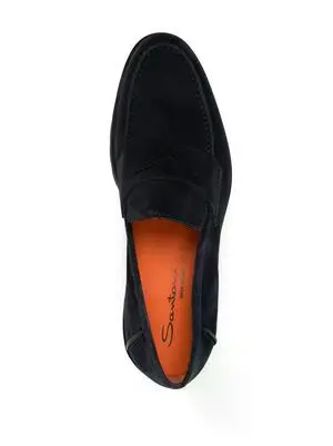 Santoni Almond-toe Penny Loafers