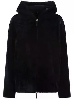 10 CORSO COMO Hooded Shearling Jacket