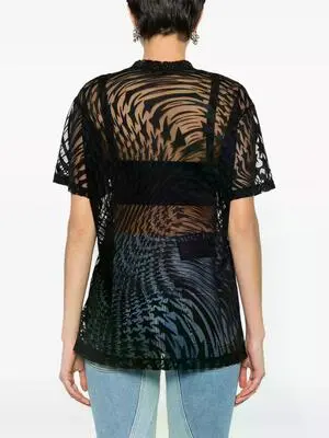 MUGLER Flocked-print T-shirt