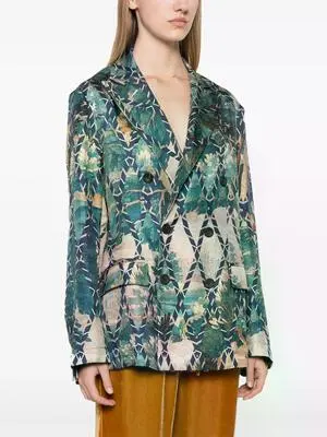 PIERRE-LOUIS MASCIA Printed Double-breasted Jacket
