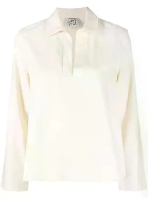 BASERANGE Onda Collared Shirt - Neutrals
