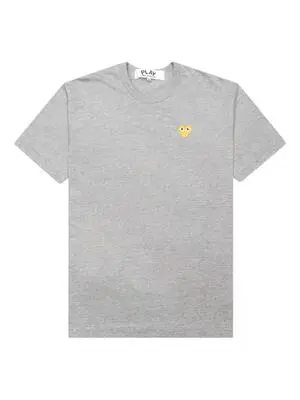 Play Comme Des Garcon Heart-patch T-shirt - Grey