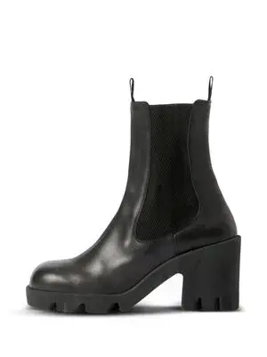 Burberry Elasticated-panel Leather Boots