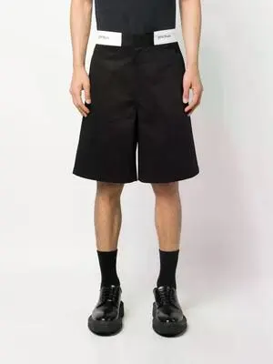 Palm Angels Logo-waistband Tailored Shorts