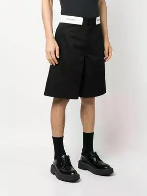 Palm Angels Logo-waistband Tailored Shorts