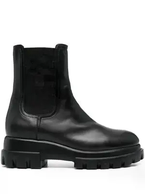 Agl Calf Leather Chunky Sole Chelsea Boots