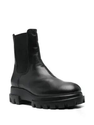 Agl Calf Leather Chunky Sole Chelsea Boots