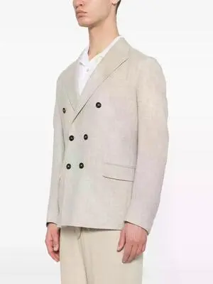 Eleventy Double-breasted Blazer - Grey
