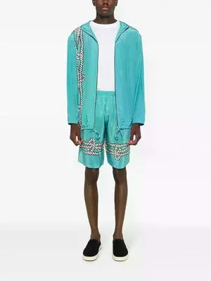 AMIR SLAMA Graphic-print Silk Jacket