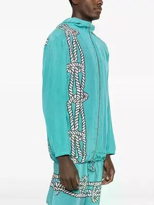 AMIR SLAMA Graphic-print Silk Jacket