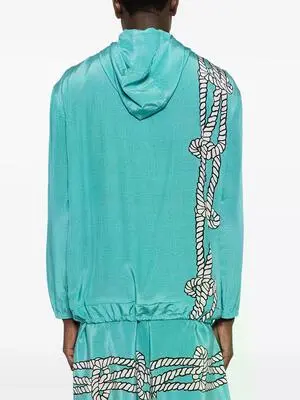 AMIR SLAMA Graphic-print Silk Jacket
