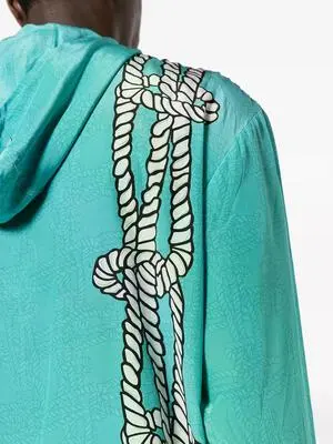 AMIR SLAMA Graphic-print Silk Jacket