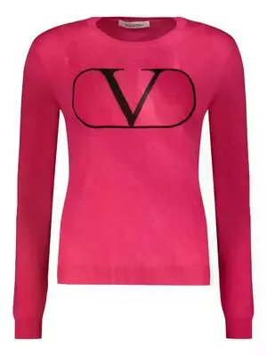 Valentino Garavani Intarsia-knit Logo Jumper