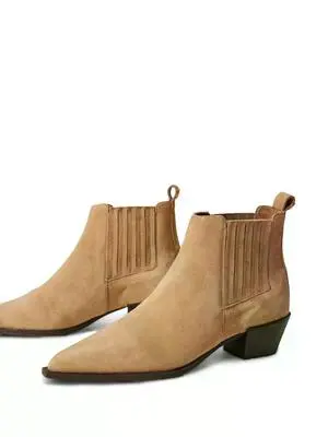 TWINSET 40mm Suede Ankle Boots - Neutrals