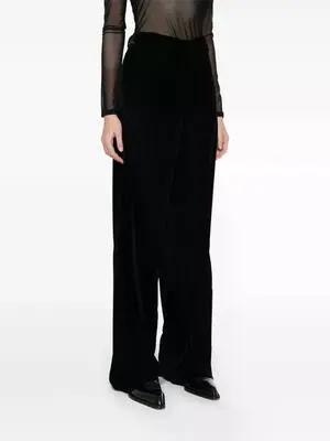 BLANCA VITA Velvet Wide-leg Trousers