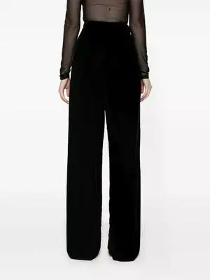 BLANCA VITA Velvet Wide-leg Trousers