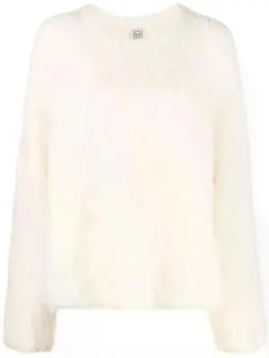 TOTEME Textured Alpaca Wool-blend Jumper - Neutrals