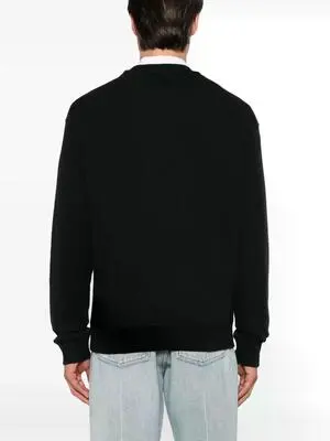 Maison Kitsuné Fox-motif Cotton Sweatshirt - Black