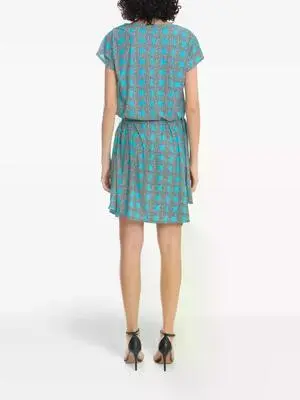 AMIR SLAMA Belted Graphic Print Dress