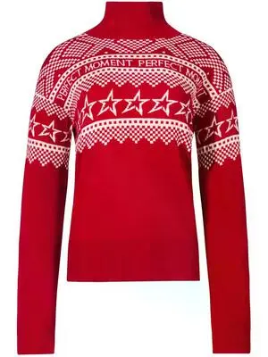 Perfect Moment Fair Isle Intarsia Knit Turtleneck Sweater