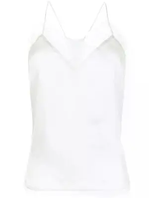 IRO PARIS Lace-trimmed Silk Top
