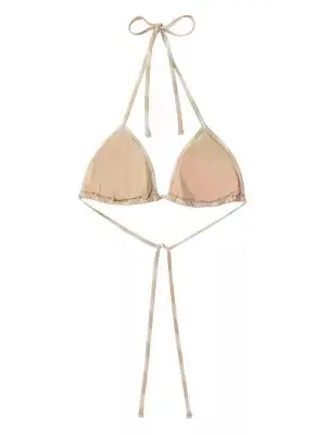 Burberry Checked Triangle Bikini Top