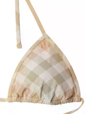 Burberry Checked Triangle Bikini Top