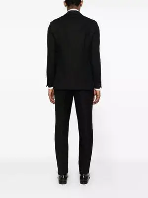 LARDINI Brooch-detail Suit - Black