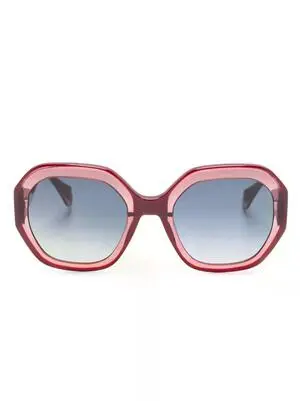 GIGI STUDIOS Geometric-frame Sunglasses - Red