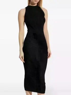 Balmain Ribbed Bodycon Midi Dress