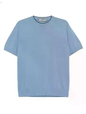 Canali Fine-knit T-shirt - Blue