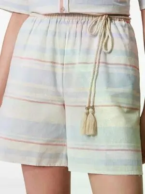 TWINSET Striped Drawstring Shorts