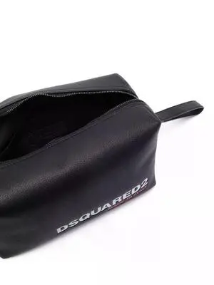 Dsquared2 Logo-print Leather Wash Bag