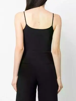 JIL SANDER V-neck Stretch Bodysuit - Black